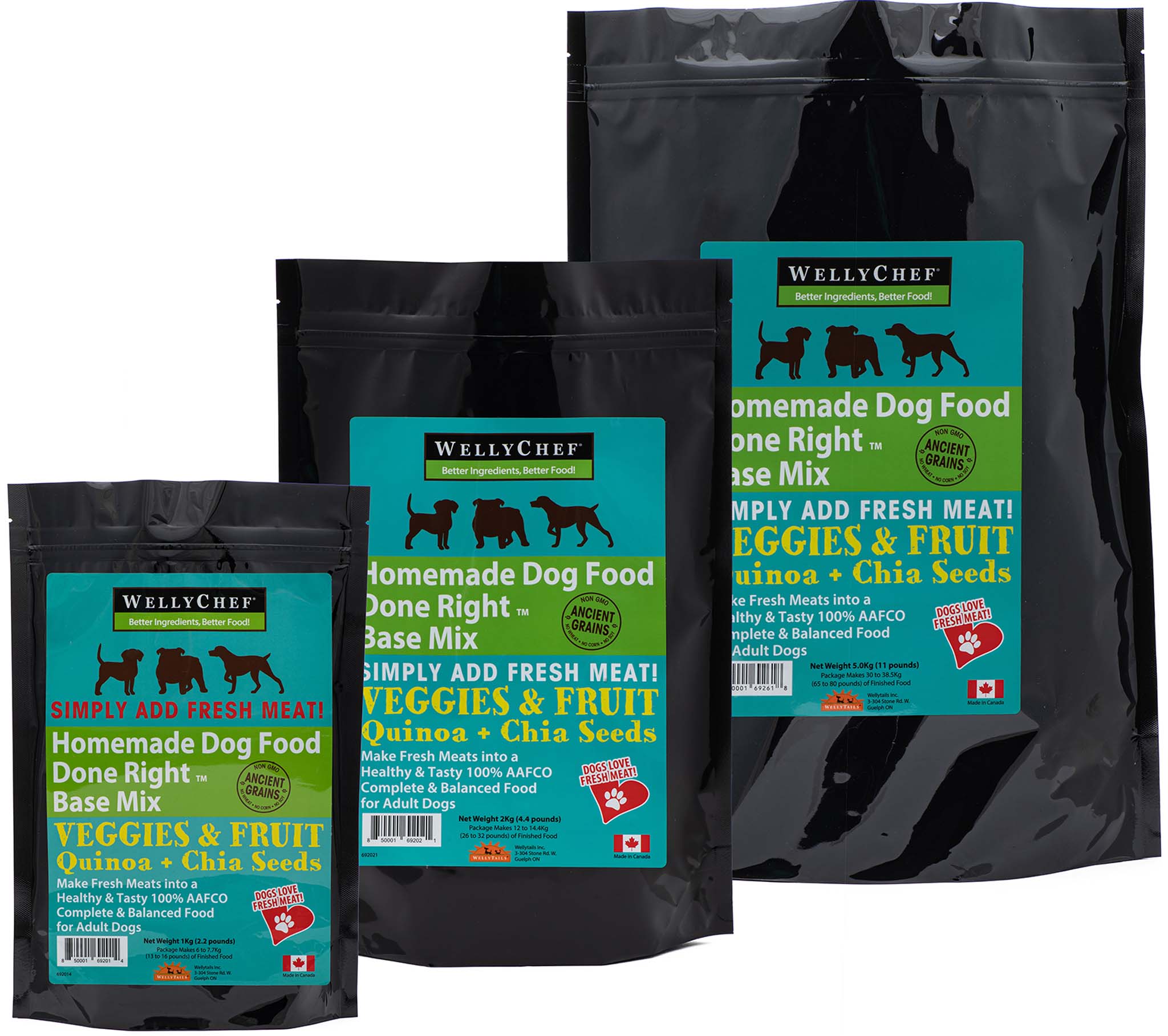 WellyChef Homemade Adult Dog Food Done Right BASE MIX - Just Add Your ...
